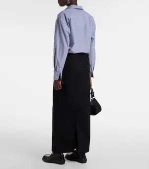 Wardrobe.NYC Cotton Maxi Skirt - Black