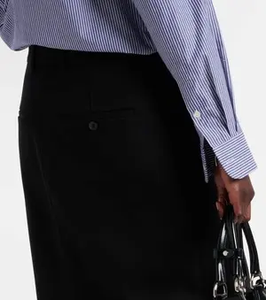 Wardrobe.NYC Cotton Maxi Skirt - Black