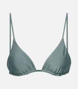 Jade Swim Jade Swim Via Triangle Bikini Top Blue