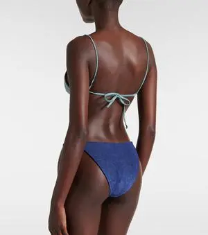 Jade Swim Via Triangle Bikini Top - Blue