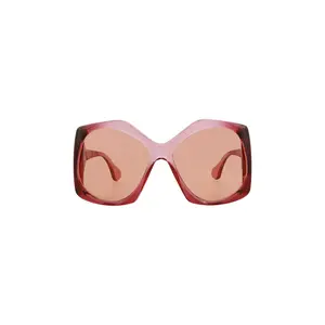 Gucci Oversized Geometric Sunglasses - Red