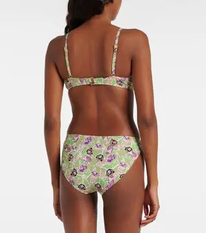 Tory Burch Floral Bikini Top - Multicoloured