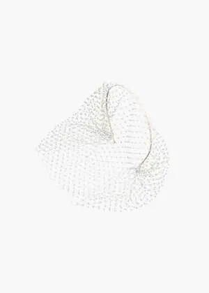 JENNIFER BEHR Britton Voilette Headband - Cream