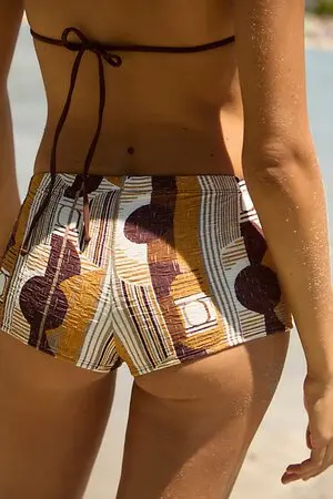 Free People Dixie Printed Swim Shortie - Sunshadow