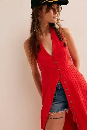 Free People Vintage Romance Bustle Midi Dress In High Risk Red - 49% Off |  Editorialist