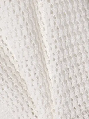Varley Aurora Open-knit Cotton Half-zip Sweater