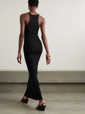 Eterne Tank Ribbed Stretch-jersey Maxi Dress - Black