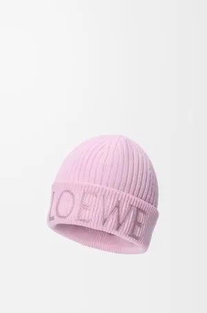 Loewe Beanie In Wool - Light Pink