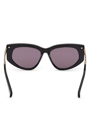 Max Mara Round Frame Sunglasses - Black/purple Solid