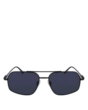 FERRAGAMO Prisma Geometric Sunglasses - Black/gray Solid
