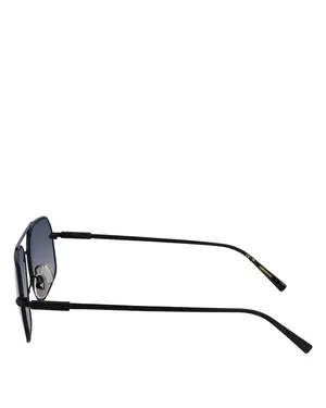 FERRAGAMO Prisma Geometric Sunglasses - Black/gray Solid