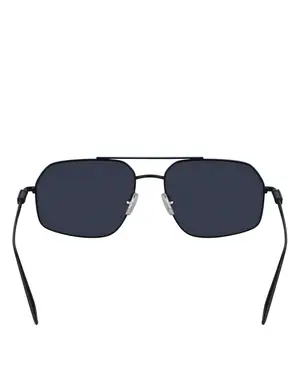 FERRAGAMO Prisma Geometric Sunglasses - Black/gray Solid