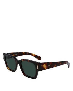 FERRAGAMO Rivet Square Sunglasses - Dark Tortoise