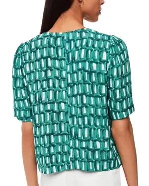 Whistles Linked Smudge Tie Front Top