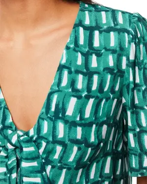 Whistles Linked Smudge Tie Front Top