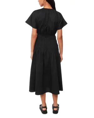 Whistles Poplin Shirred Dress