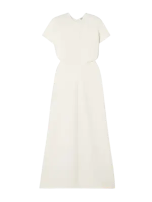 TOTEME Gathered Woven Maxi Dress - Cream