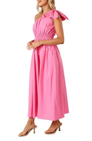 PETAL & PUP Kailey One-shoulder Dress - Hot Pink