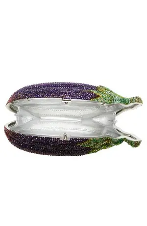 Judith Leiber Crystal Eggplant Clutch