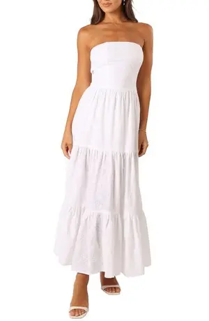 PETAL & PUP Florina Strapless Maxi Dress