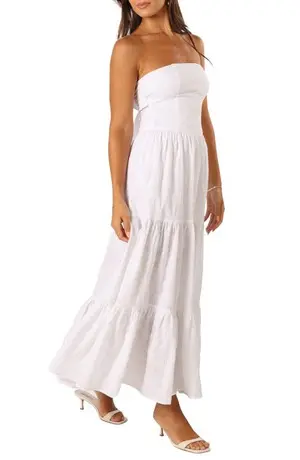 PETAL & PUP Florina Strapless Maxi Dress
