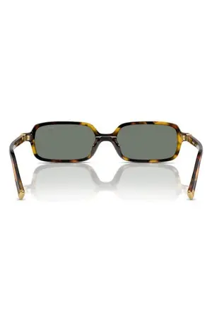 Miu Miu 51mm Rectangular Sunglasses - Honey Havana/green