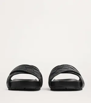 Bottega Veneta Leather Intrecciato Tarik Sandals