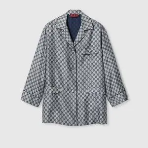 Gucci Gg Silk Twill Shirt - Blue