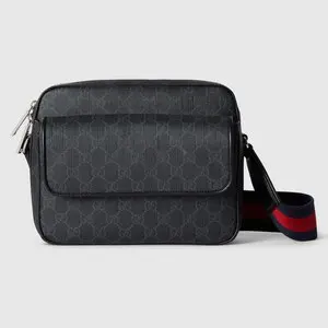 Gucci Gg Supreme Sling Bag - Black