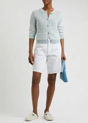 Rag & Bone Marlee Striped Cotton-blend Cardigan