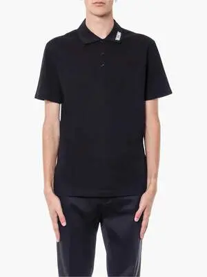Versace Cotton Shirt Polo With Logoed Label