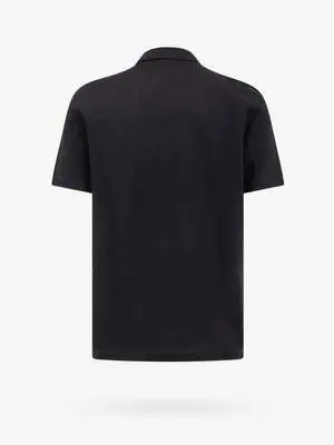 Versace Cotton Shirt Polo With Logoed Label