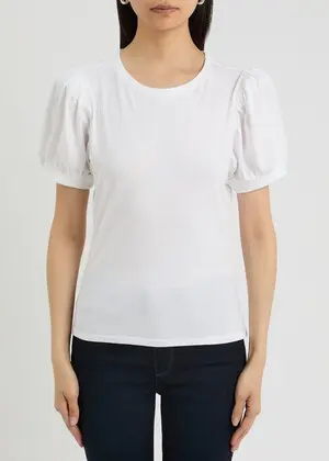 Paige Puff Sleeve Cotton T-shirt