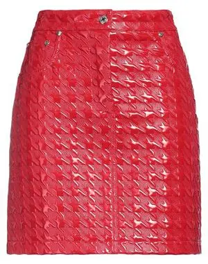 MSGM Mini Skirt With Houndstooth Pattern - Red
