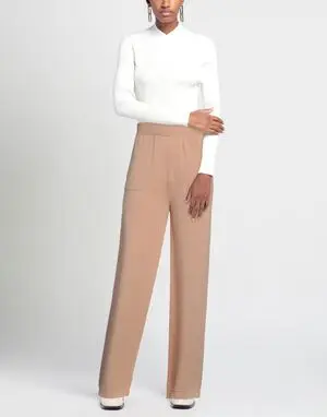 MSGM Wide Leg Knit Pants - Beige