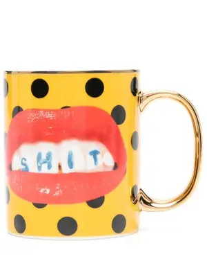 SELETTI Shit Porcelain Mug - Yellow