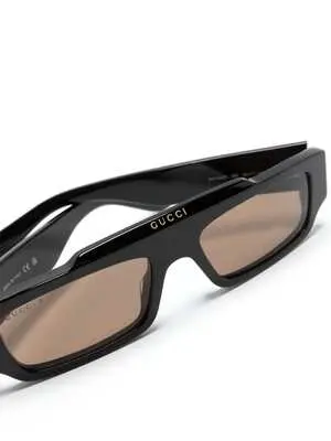 Gucci Logo-print Rectangle Sunglasses