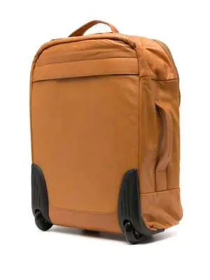 PRIVATE STOCK LABS Leather Rolling Suitcase