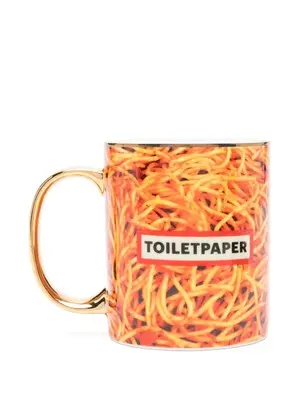 SELETTI Spaghetti Porcelain Mug - Orange
