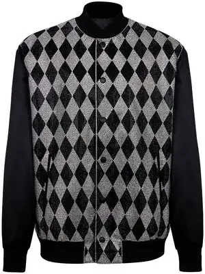 Balmain Rhinestone-embellished Bomber Jacket - Black