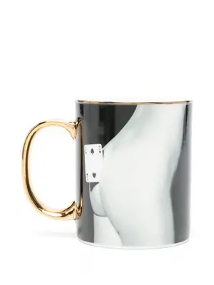 SELETTI Two Of Spades Porcelain Mug - Black