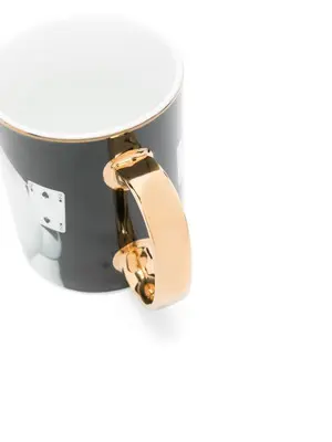 SELETTI Two Of Spades Porcelain Mug - Black