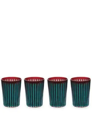 L'Objet Prism Highball Glasses - Red