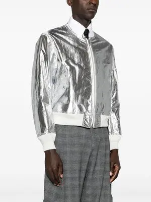 BLACK COMME DES GARÇONS Metallic-finish Bomber Jacket
