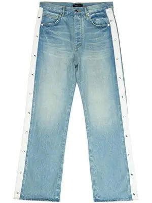 PURPLE BRAND Stud-embellished Straight-leg Jeans