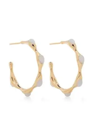 MISSOMA Magma Rainbow Moonstone Hoop Earrings - Gold