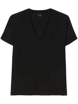 FAY V-neck Blouse - Black