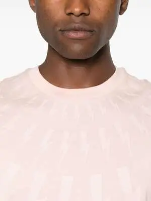 Neil Barrett Thunderbolt-print Cotton T-shirt - Pink
