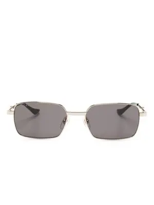 Gucci Rectangle-frame Sunglasses - Gold