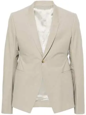 Rick Owens Single-breasted Poplin Blazer - Neutrals